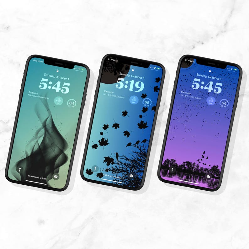 Autumn Aesthetic iPhone Wallpapers: Cool-colored Fall Phone Backgrounds ...