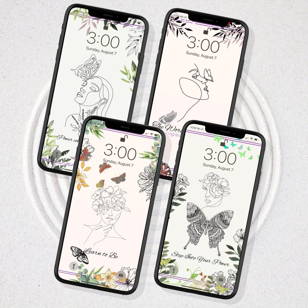 Spiritual Phone Wallpaper Bundle | Four Phone Lock Screens | Digital ...