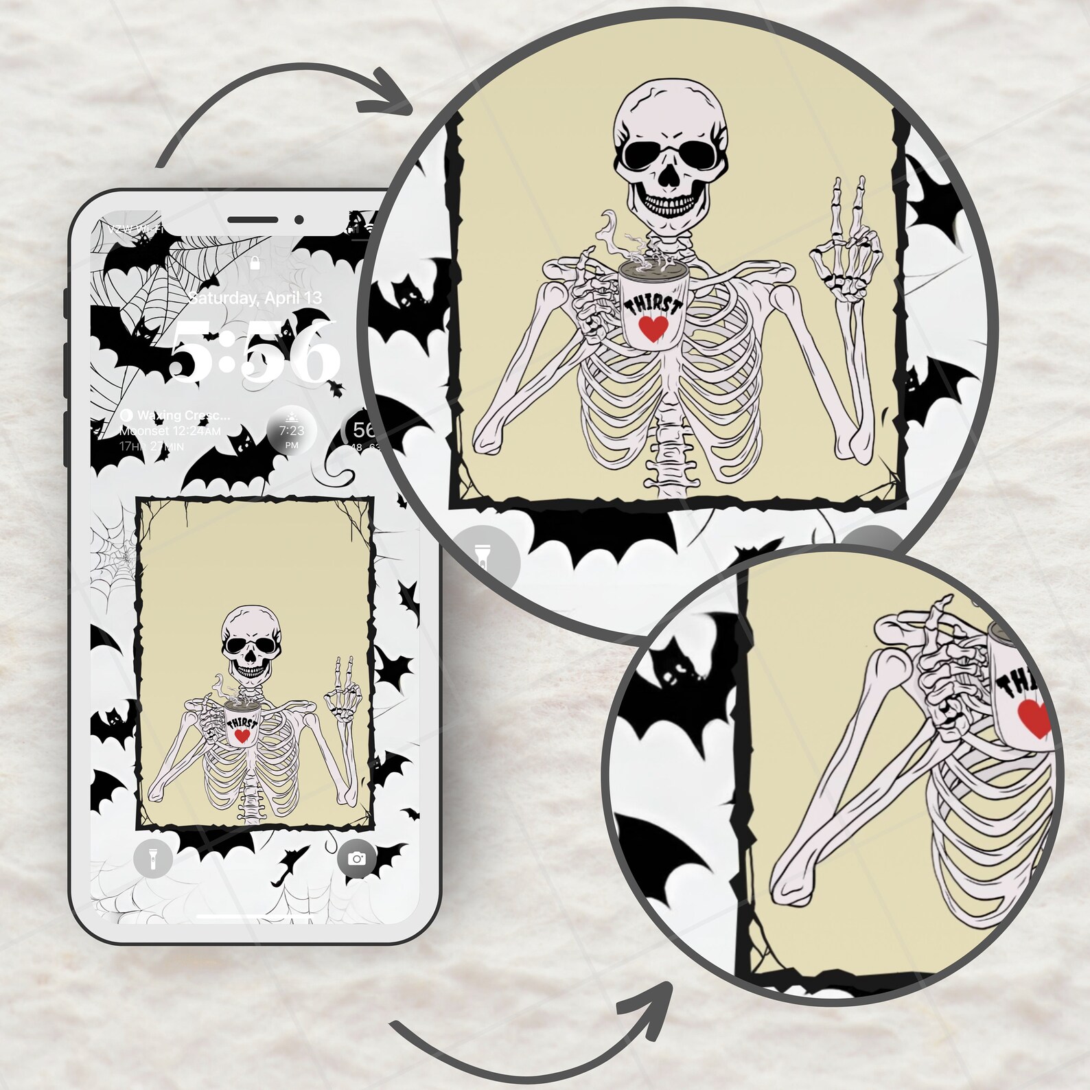 Spooky Fun iPhone Wallpapers: Funny Halloween Phone Backgrounds | Three ...