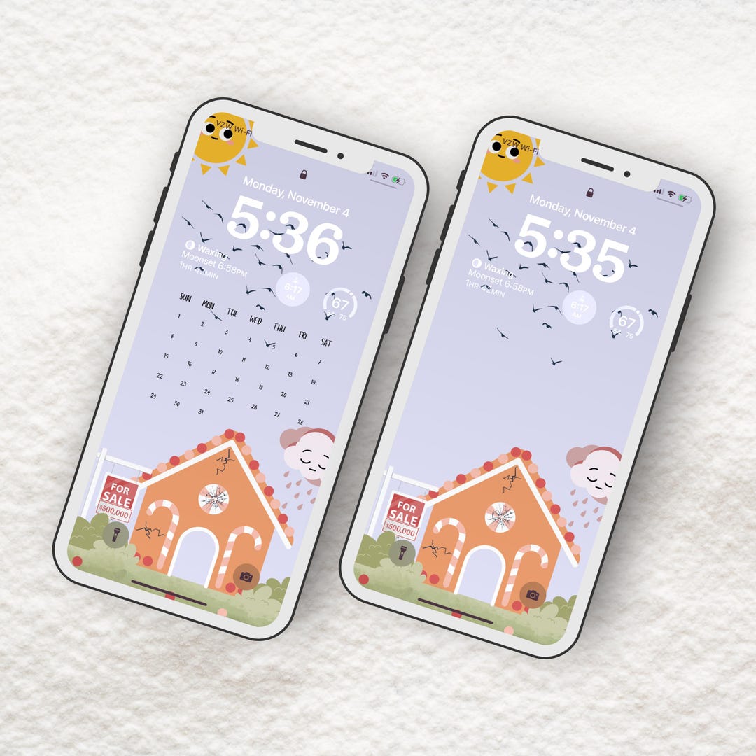 December 2024 Wallpaper Calendar: Gingerbread Housing Market | One ...