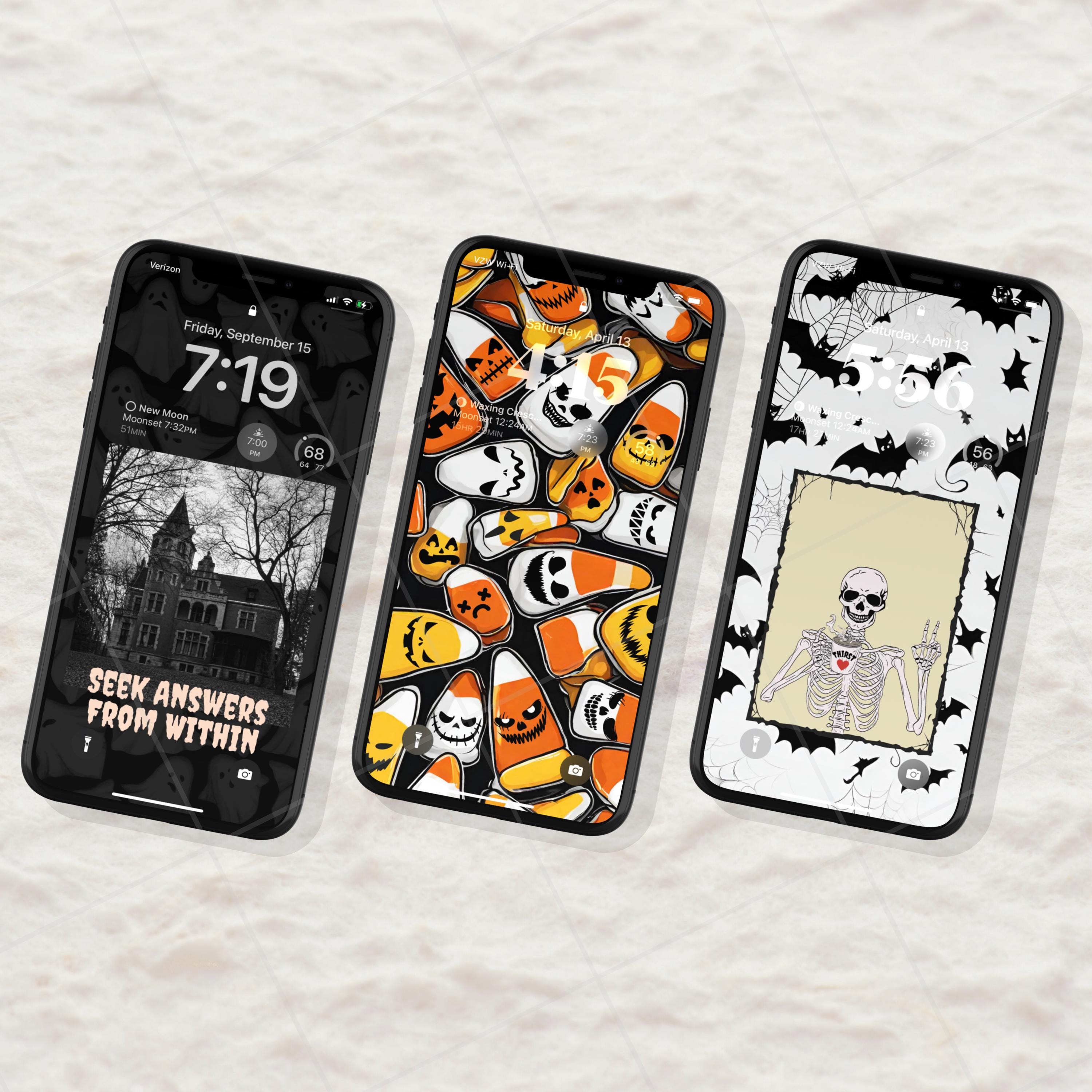 Spooky Fun iPhone Wallpapers: Funny Halloween Phone Backgrounds | Three ...