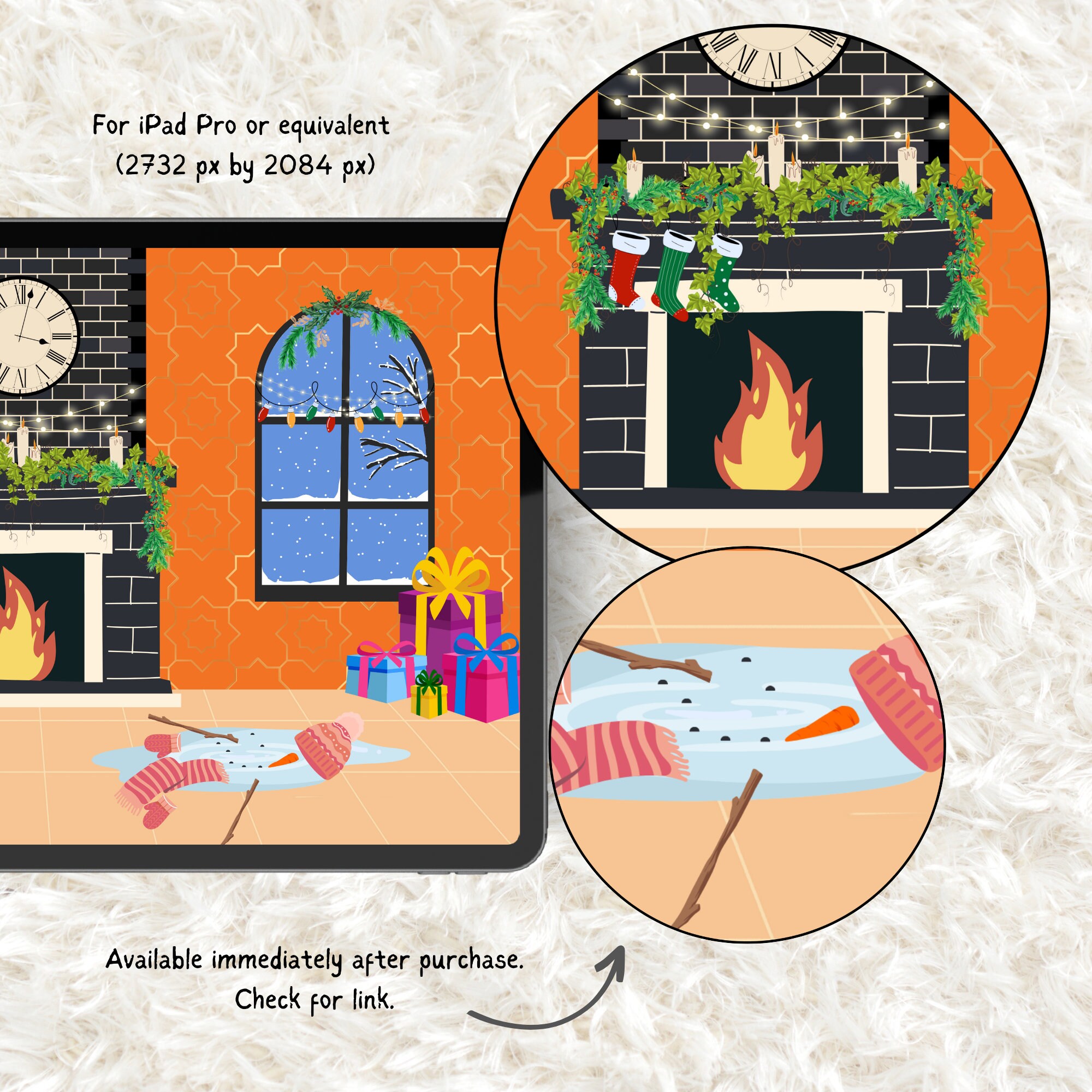 Melted Snowman iPad or Tablet Wallpaper | One Warm Fire Season iPad ...