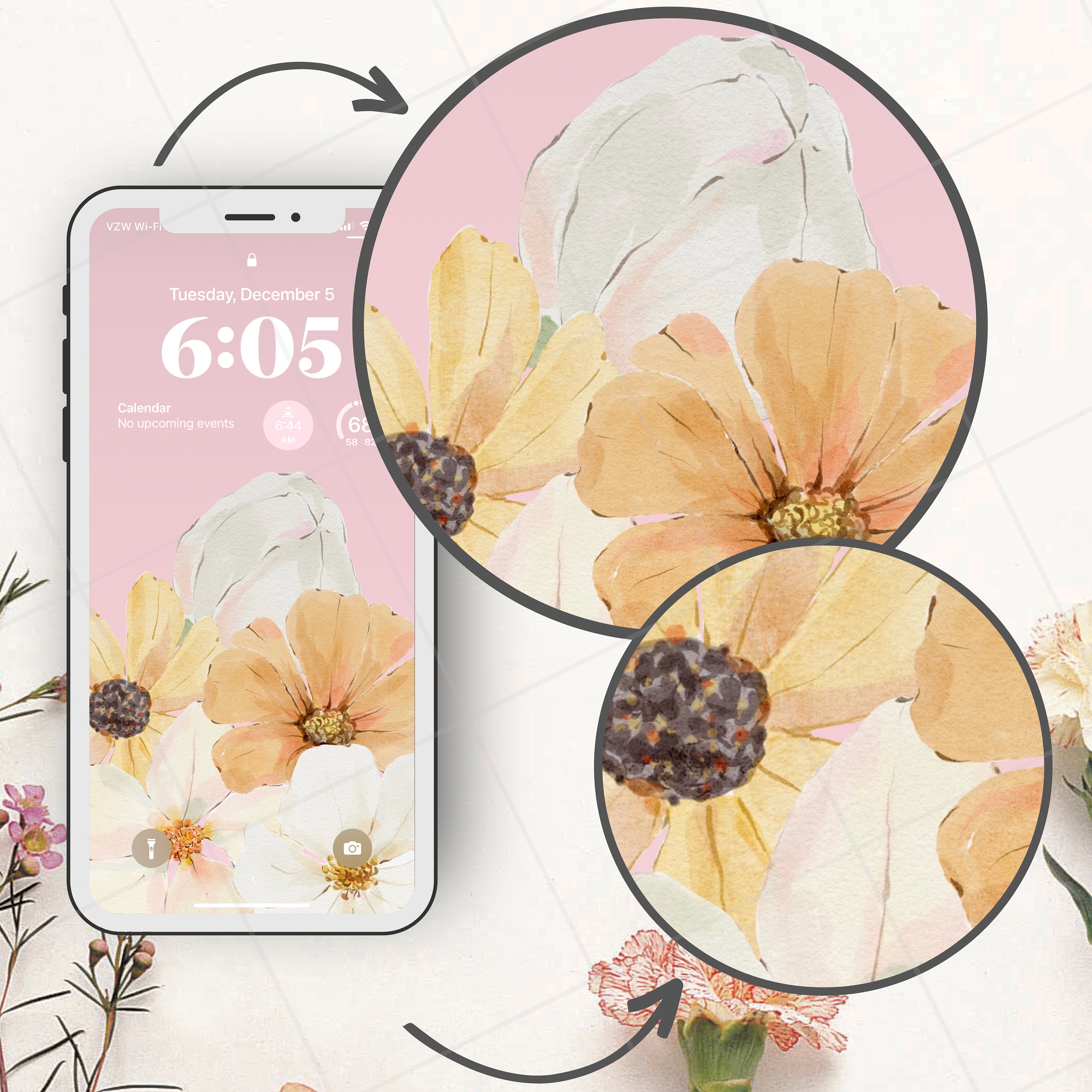 Spring Flowers iPhone Wallpaper: Cute and Bright Floral Phone ...