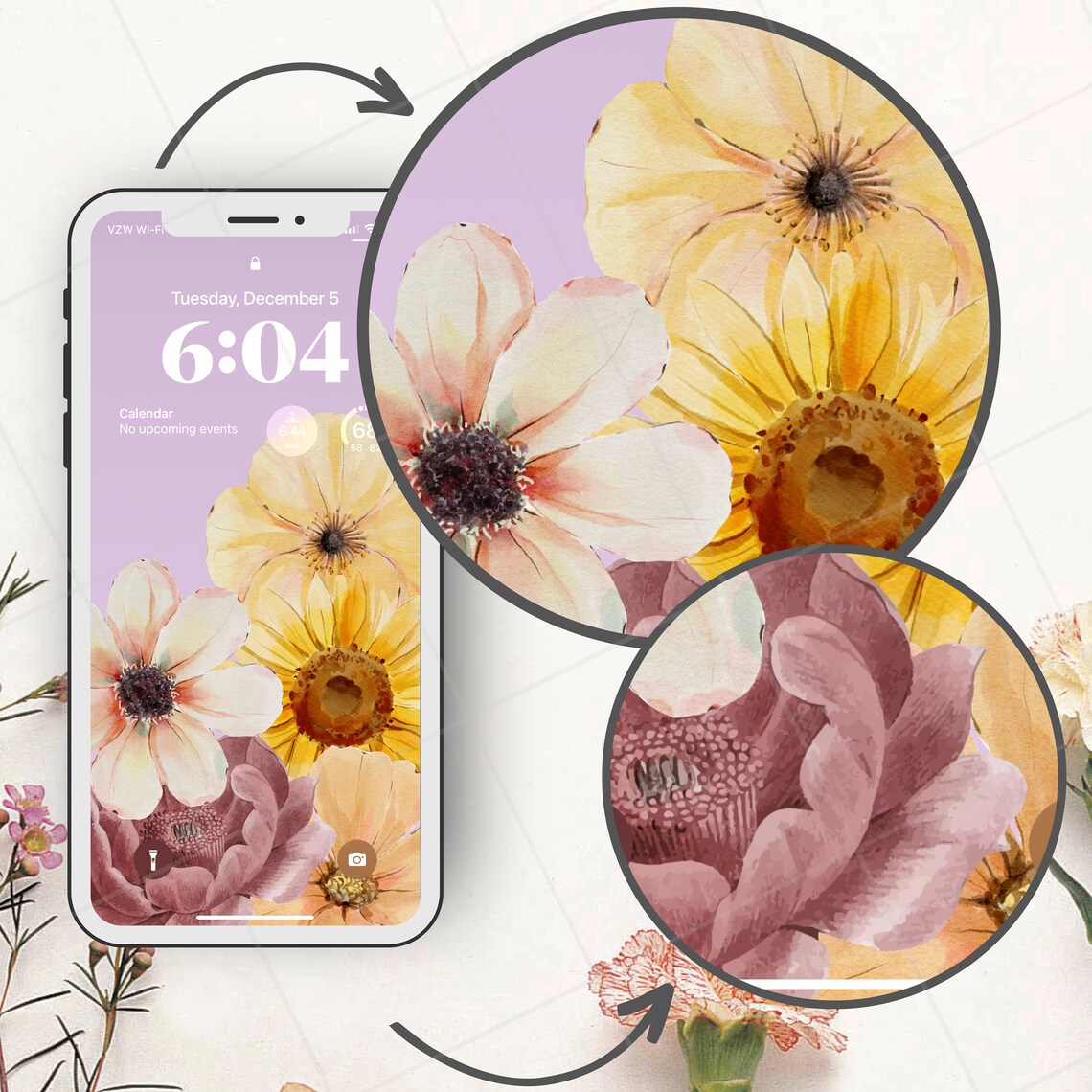 Spring Flowers iPhone Wallpaper: Cute and Bright Floral Phone ...
