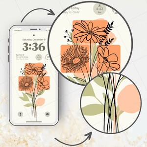 Botanical iPhone Wallpaper: Three Spring Phone Backgrounds - Etsy