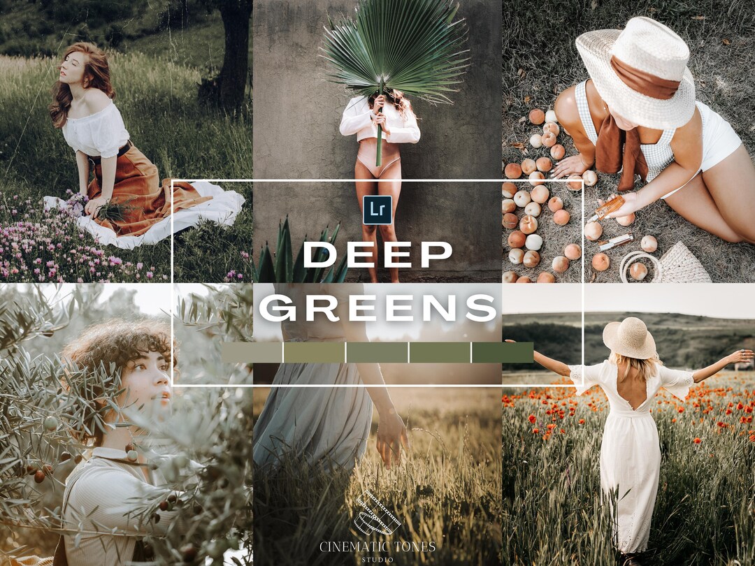 Deep Greens Portrait Presets for Lightroom Mobile & Desktop, Green ...