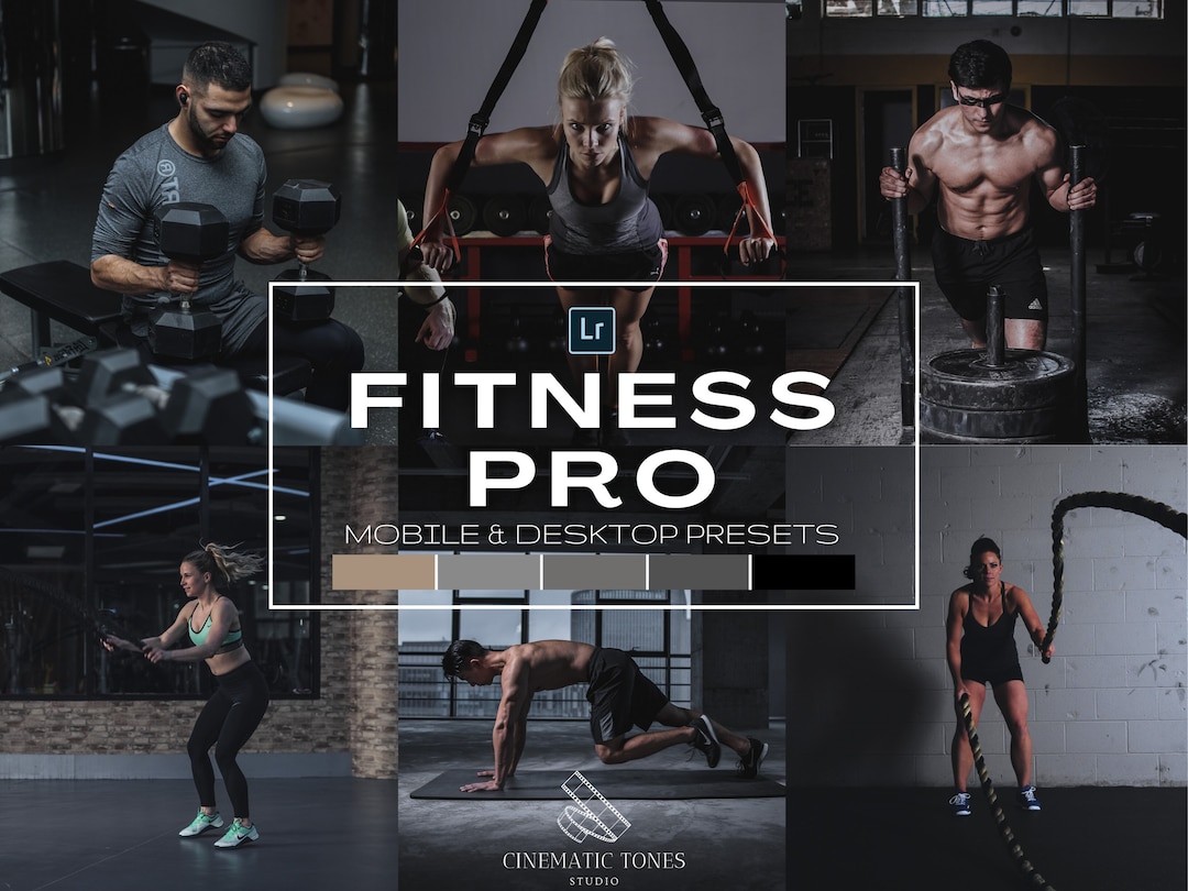 10 Moody Dark Gym Presets for Lightroom Mobile & Desktop, Workout ...