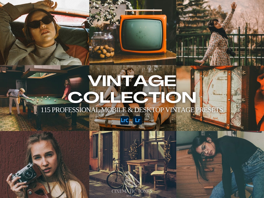 115 Vintage Presets Bundle for Lightroom Mobile & Desktop, Retro ...