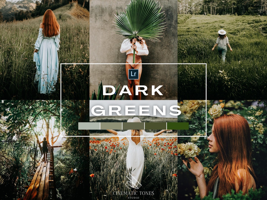 Dark Greens Portrait Presets for Lightroom Mobile & Desktop, Green ...