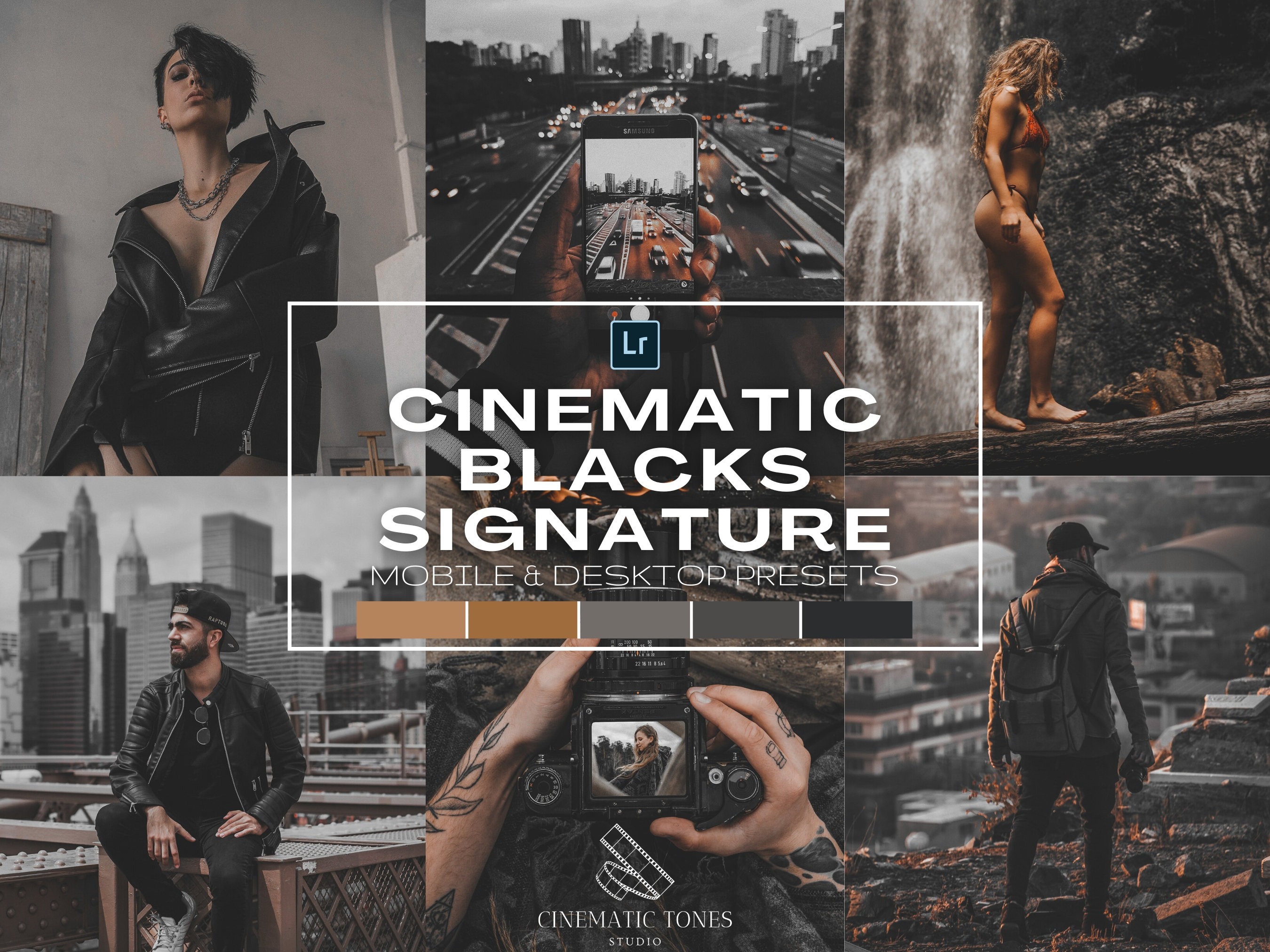 90 Moody Dark Lightroom Presets Bundle for Mobile & Desktop, Black ...