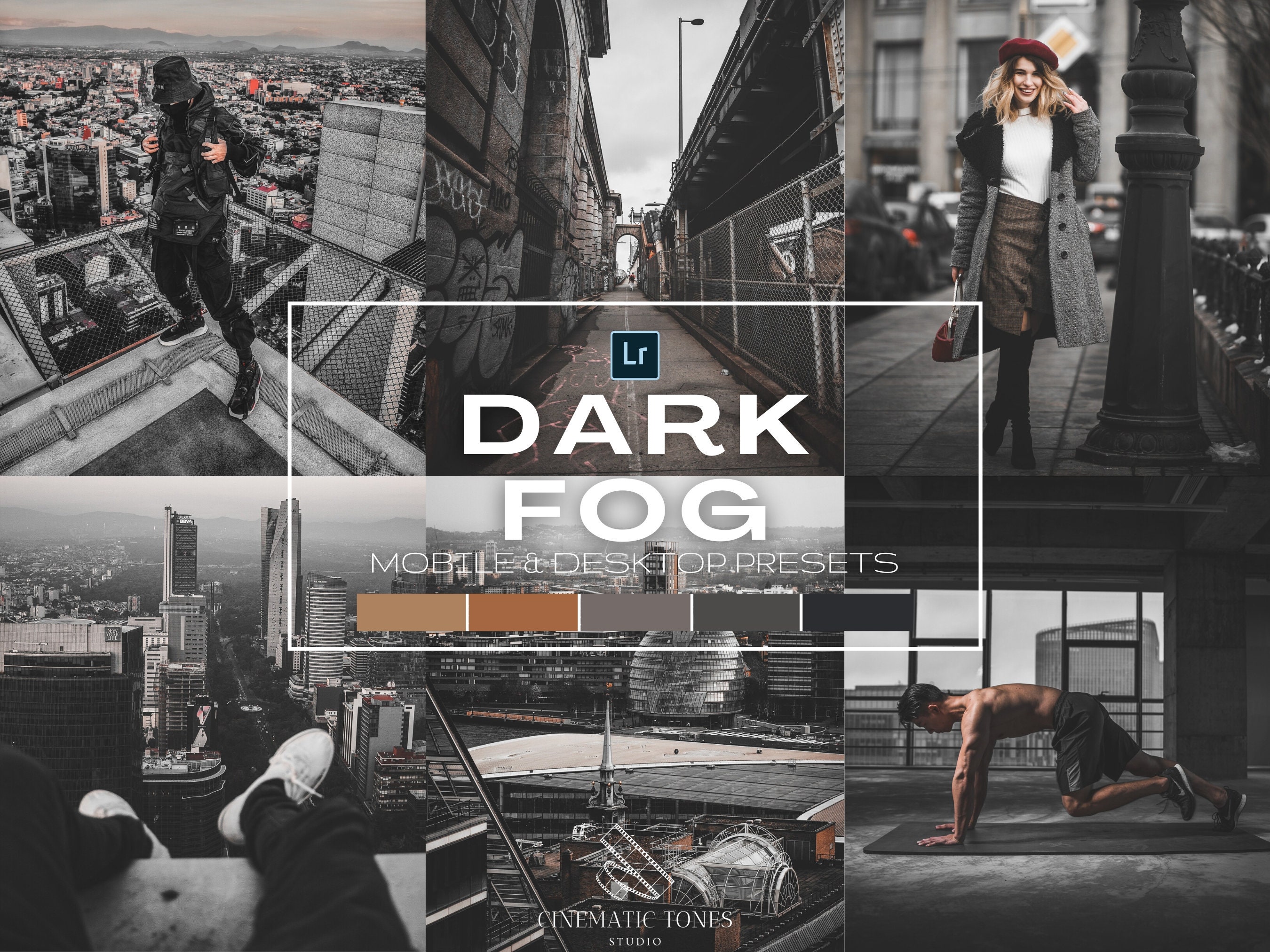 90 Moody Dark Lightroom Presets Bundle for Mobile & Desktop, Black ...
