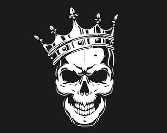 Cool Skull Skeleton Diecut Waterproof Sticker, Car Window Decal, Bumper ...