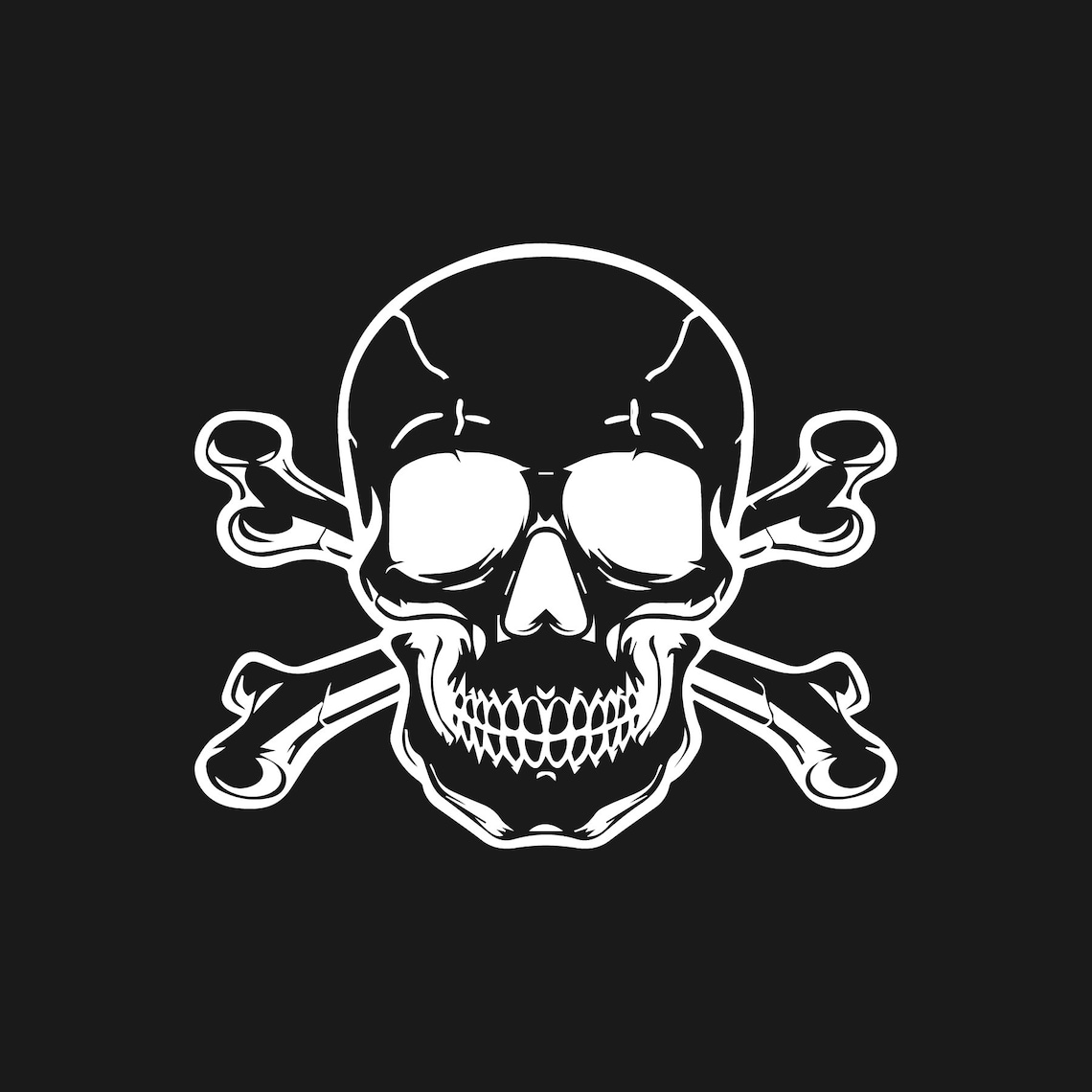 Cool Skull Skeleton Diecut Waterproof Sticker, Car Window Decal, Bumper ...