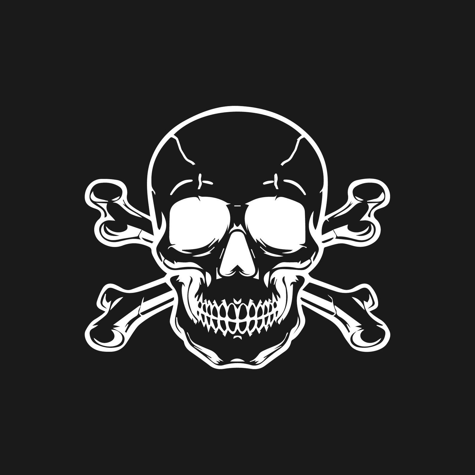 Cool Skull Skeleton Diecut Waterproof Sticker, Car Window Decal, Bumper ...