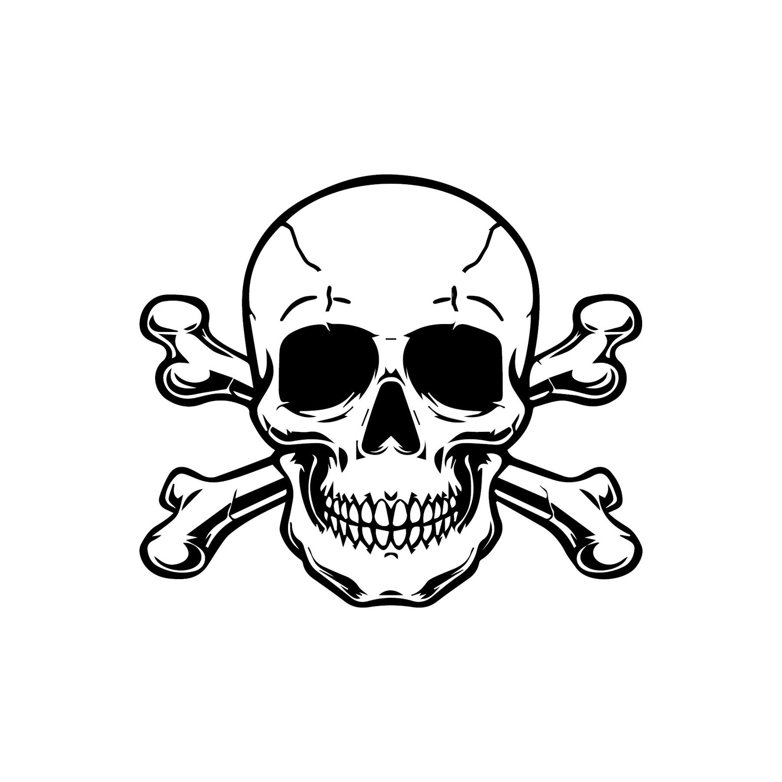 Cool Skull Skeleton Diecut Waterproof Sticker, Car Window Decal, Bumper ...