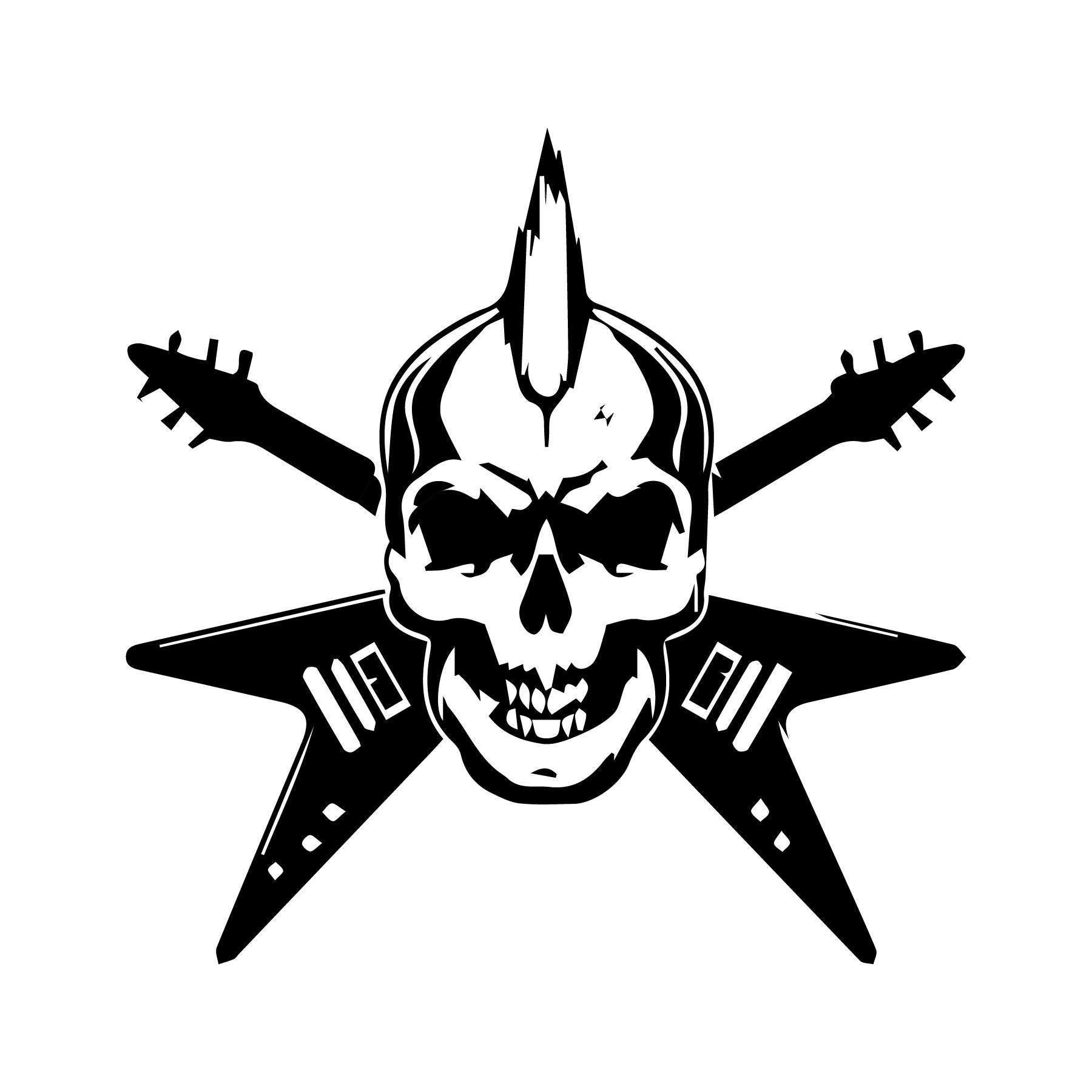 Cool Skull Skeleton Diecut Waterproof Sticker, Car Window Decal, Bumper ...