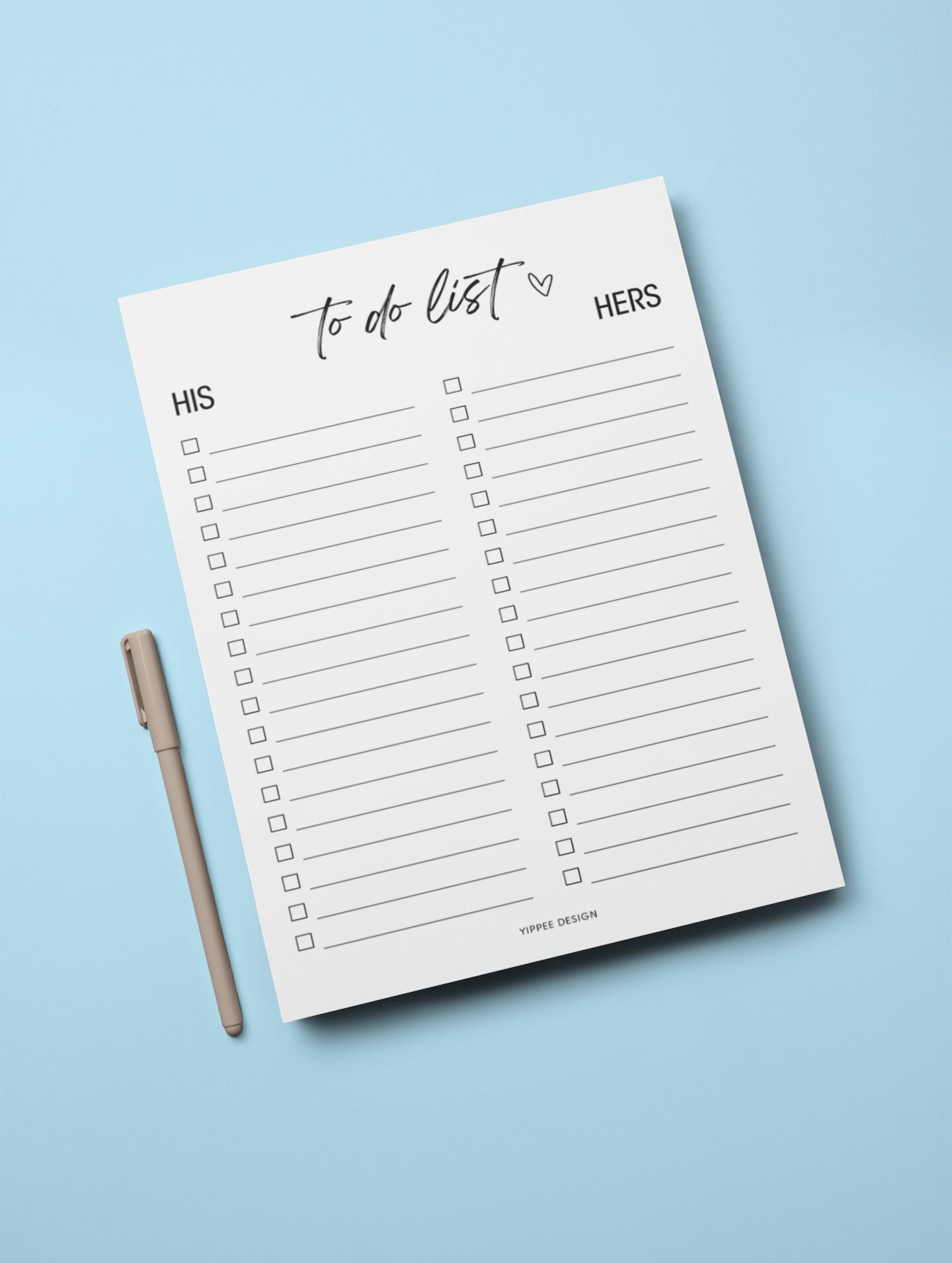 His Hers Do List Template Free To Do List Templates To Edit Online