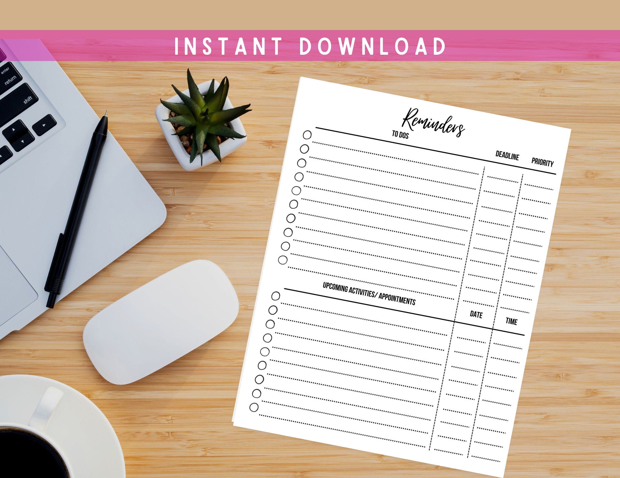 Blank to Do List Printable, Weekly to Do List, Daily to Do List ...