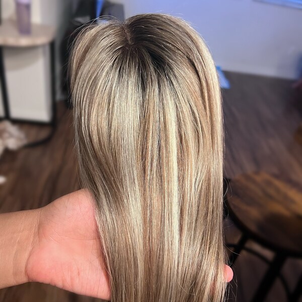 Blonde Rooted Hair Topper - Etsy