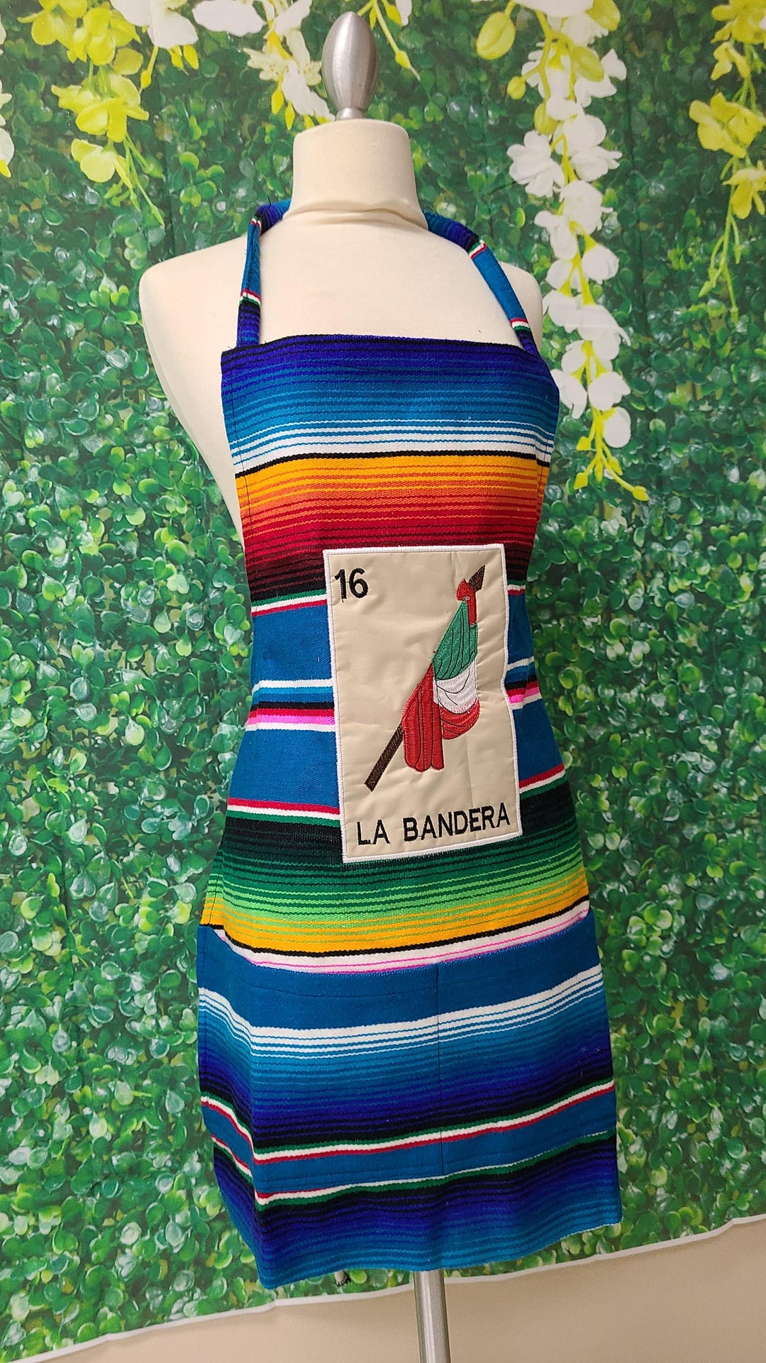 Mandil Tradicional Mexicano Mandil De Sarape Sarape Apron Custom Aprons ...