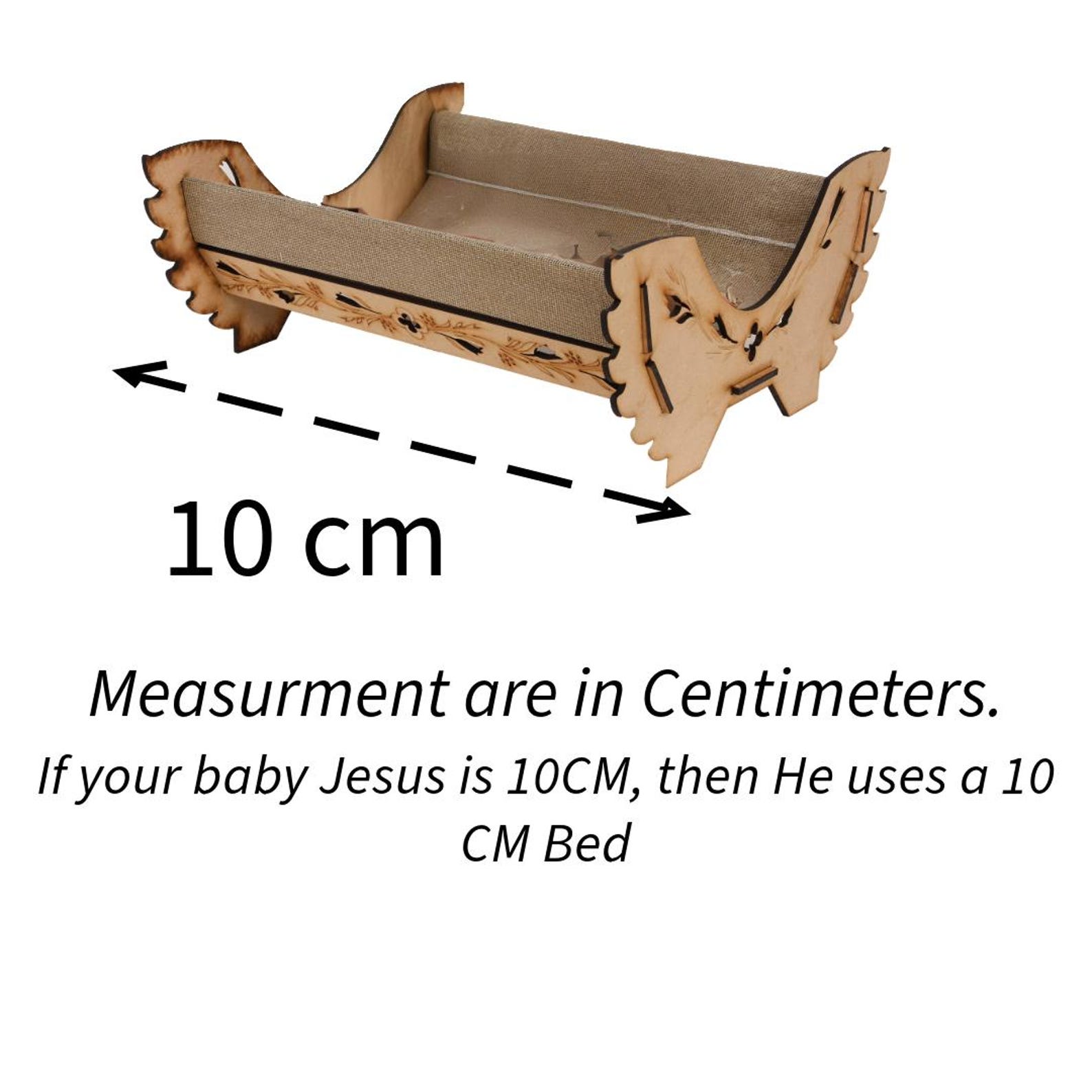 Baby Jesus Bed: Wooden Nativity Crib (assembly Required) - Etsy