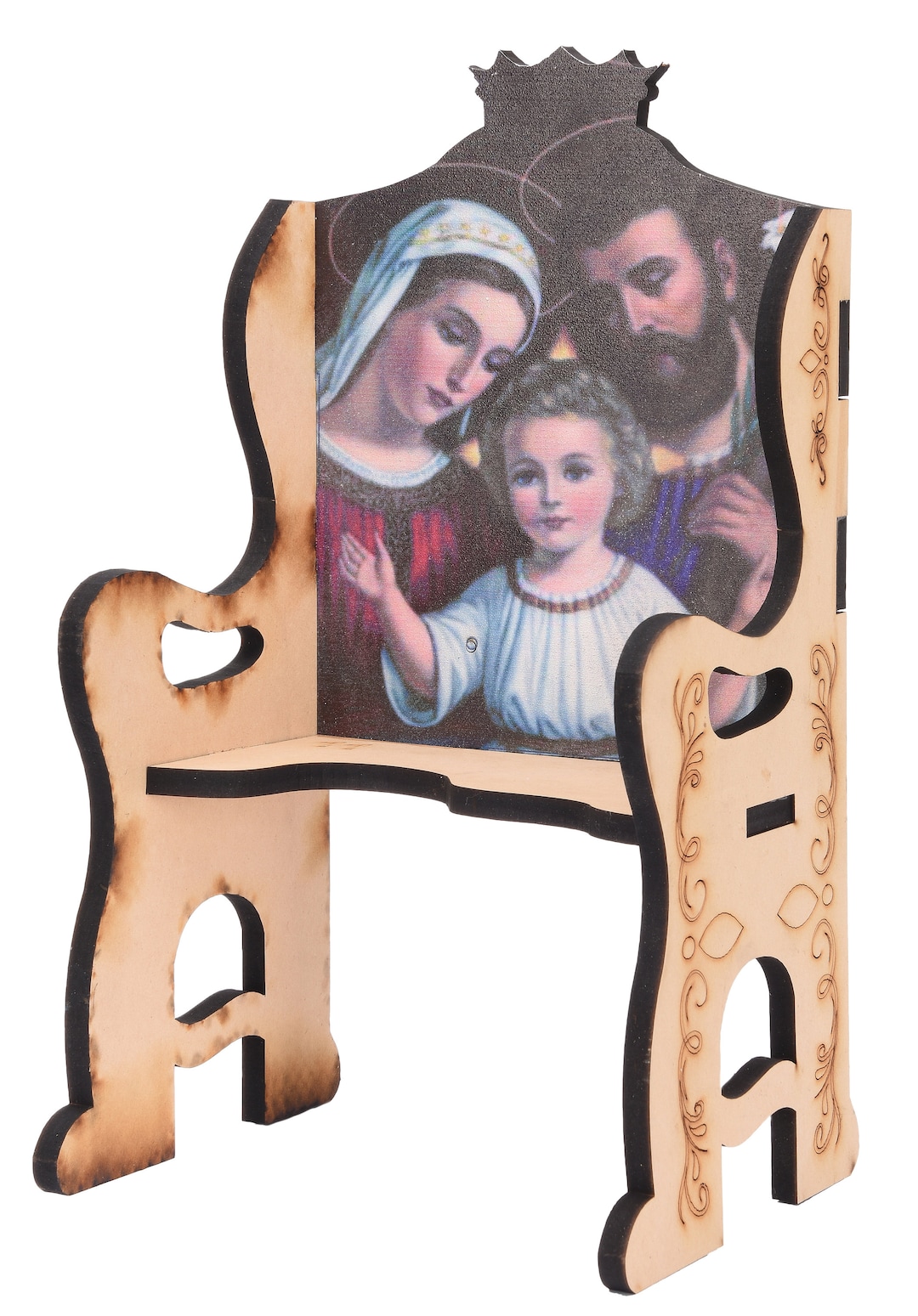 Golden Wooden Baby Jesus Chair: Nino Dios Accessories - Etsy