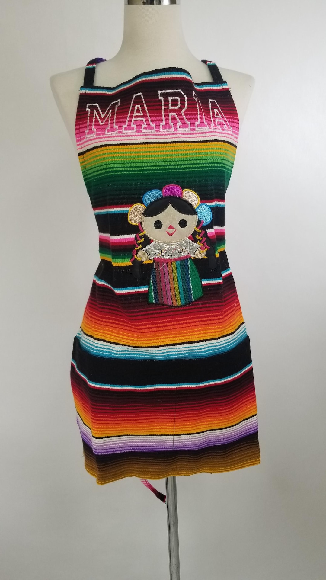 Mandil Tradicional Mexicano Mandil De Sarape Sarape Apron Custom Aprons ...