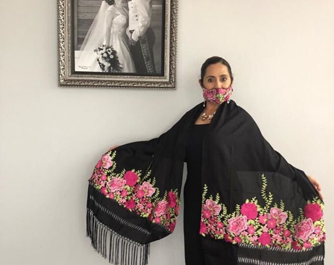 Mexican Rebozo Chalina Small Burgundy Red Wine Guinda Marrón Rojo Vino ...