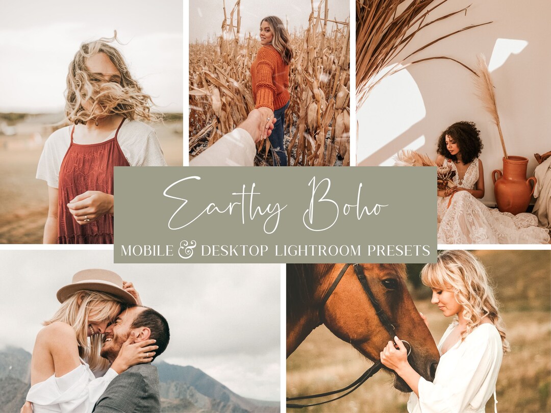 10 EARTHY BOHO PRESETS | Rustic Boho Lightroom Presets | Bohemian ...