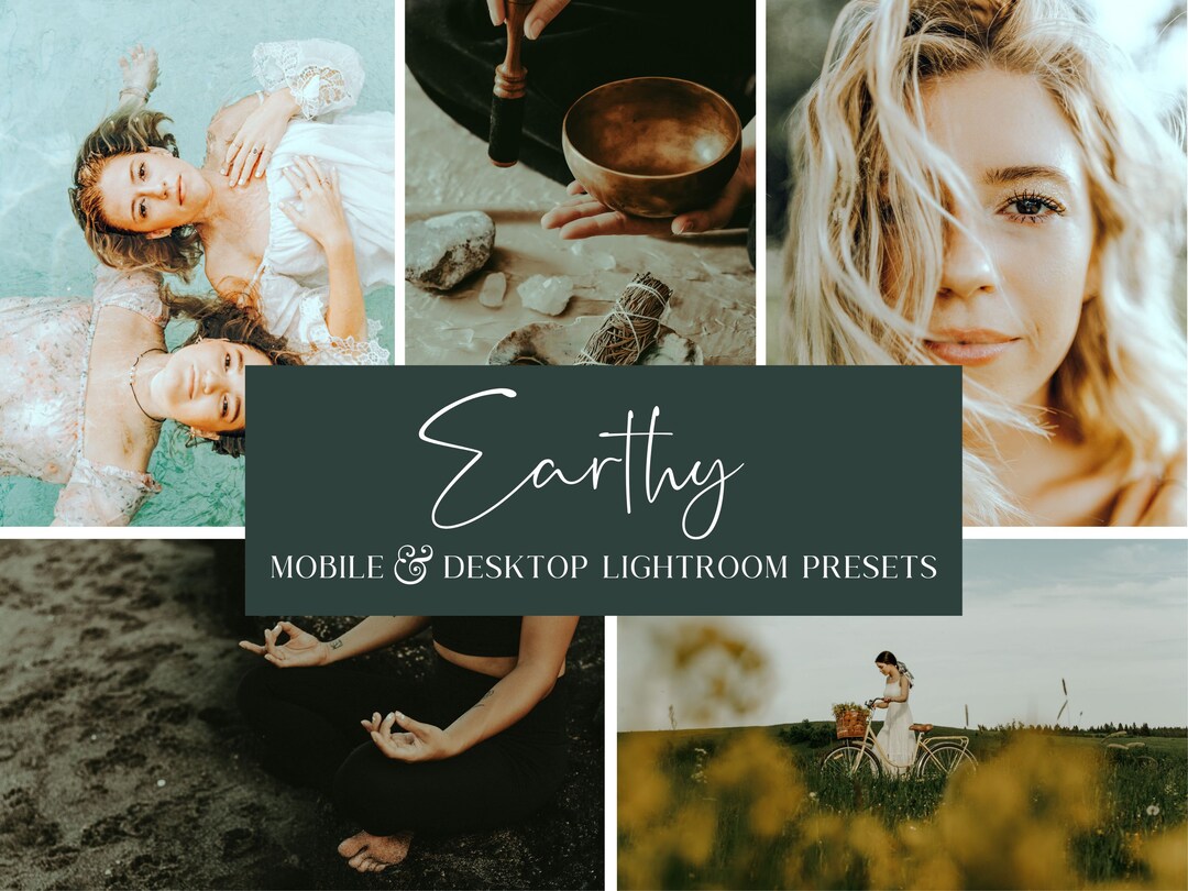 Earthy Lightroom Presets: Warm Green Tones (desktop & Mobile) - Etsy