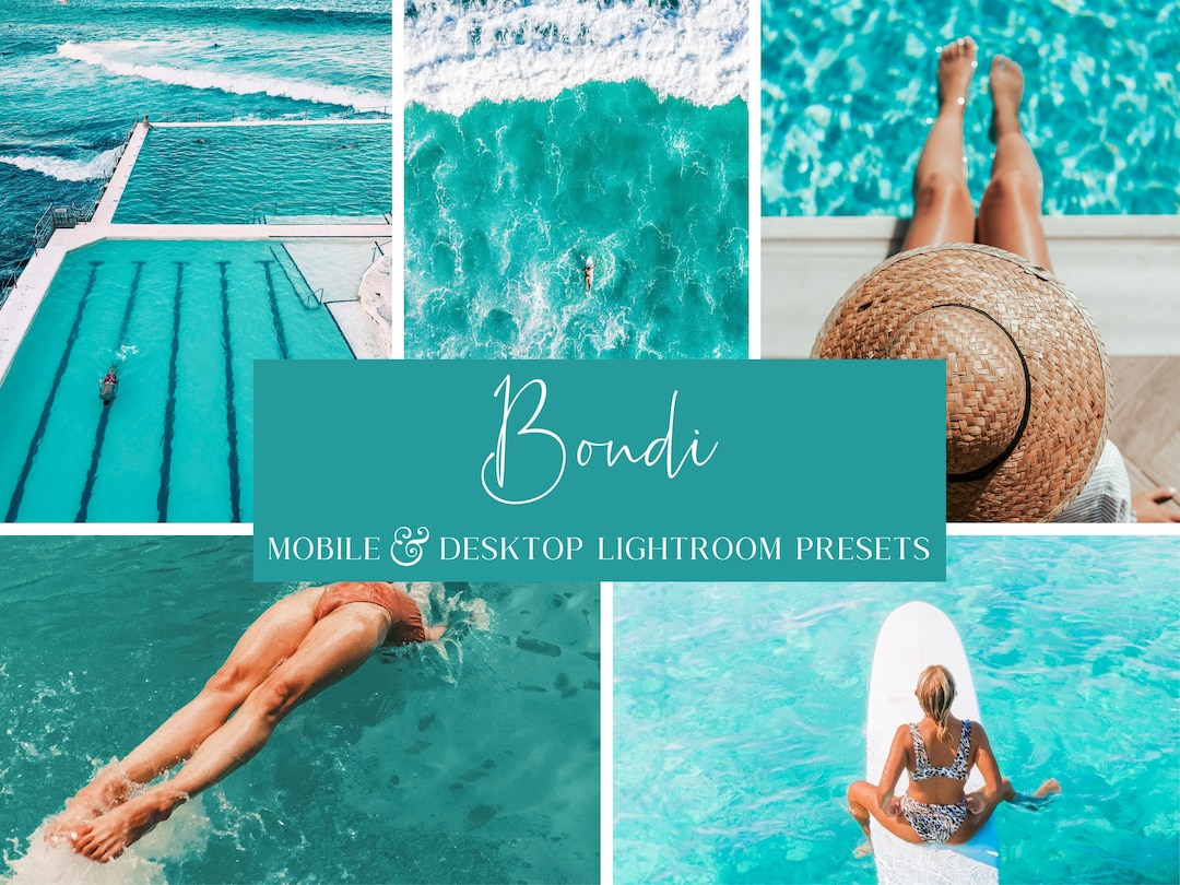 Bondi Beach Lightroom Presets: Aqua Travel Filters (desktop & Mobile ...