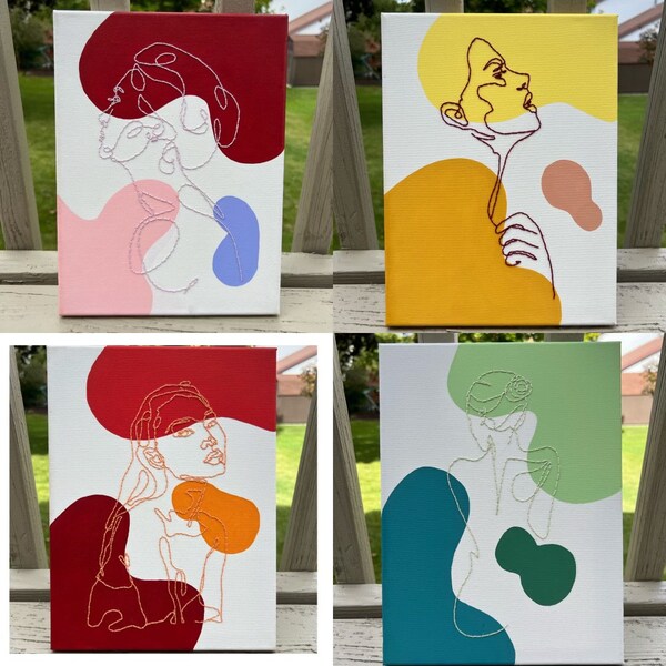 Line Art Canvas - Etsy UK