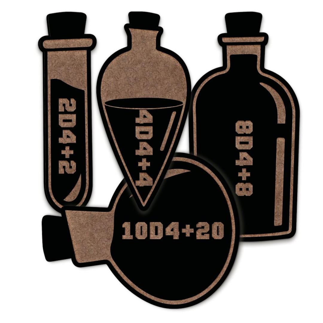 Digital File for Laser Cutting - Healing Potion Miniature Tokens for ...