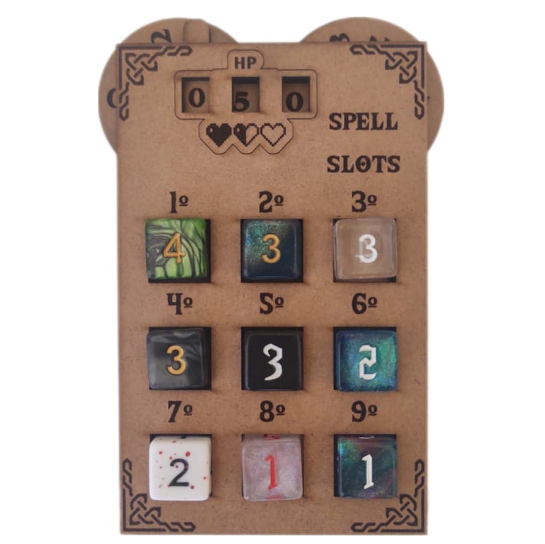 Spell Slot Tracker: D&D Compatible With HP Counter. Digital Files Only ...