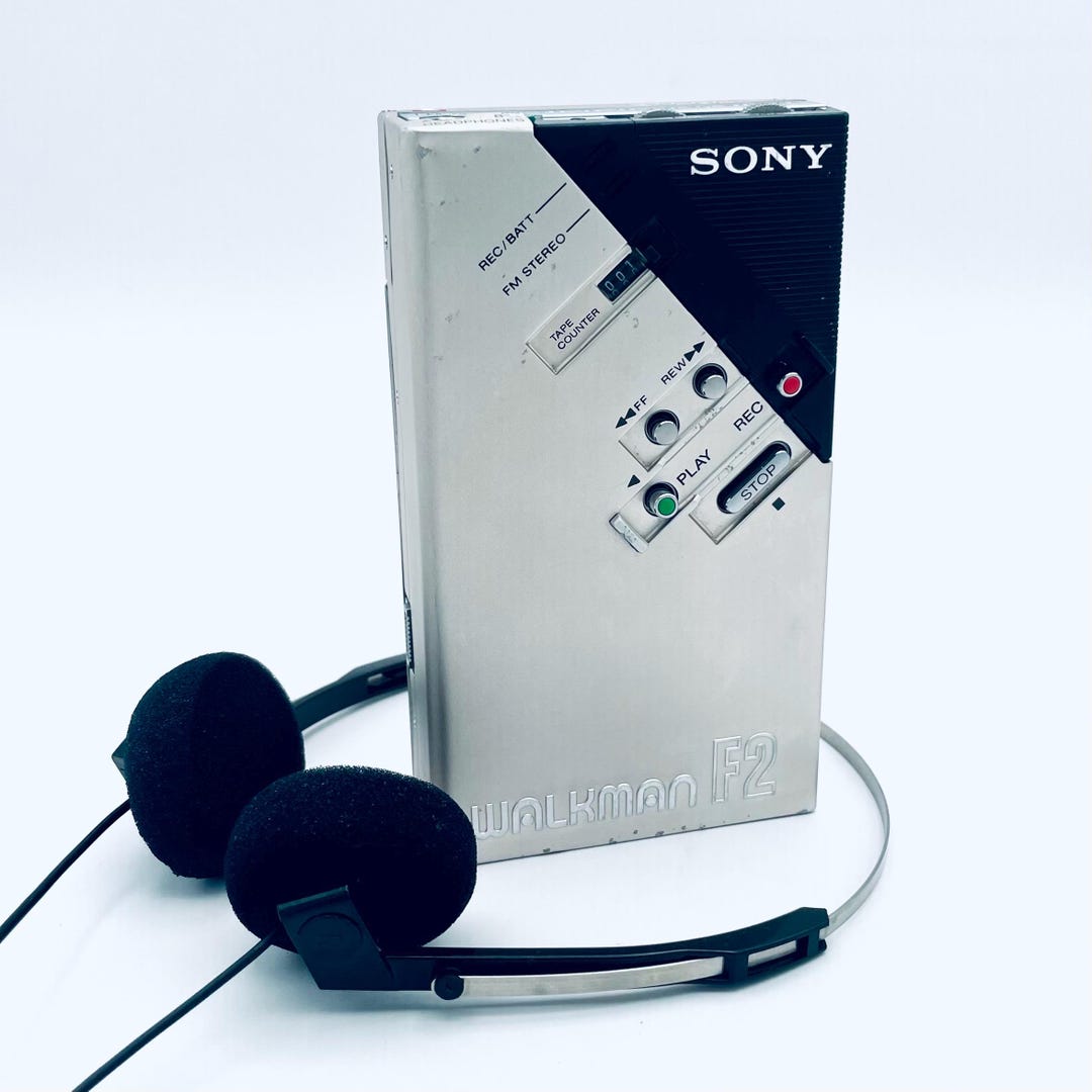 Vintage 1982 Sony Walkman WM-F2 Cassette Player, Cassette Recorder and ...