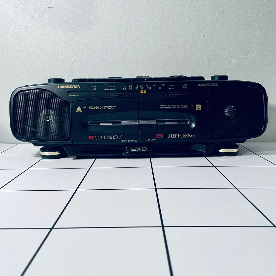1980s Soundesign Dual Cassette AM/FM Boombox Works - Etsy