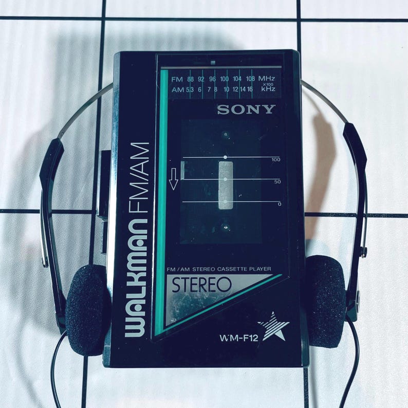 Vintage 1985 Sony Walkman WM-F12 Radio Cassette Player With Headphones ...