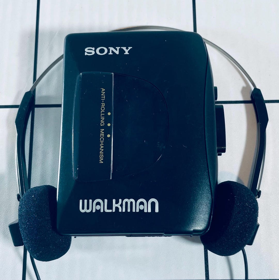 1990’s Vintage Sony Walkman WM-EX10 Cassette Player With Headphones and ...