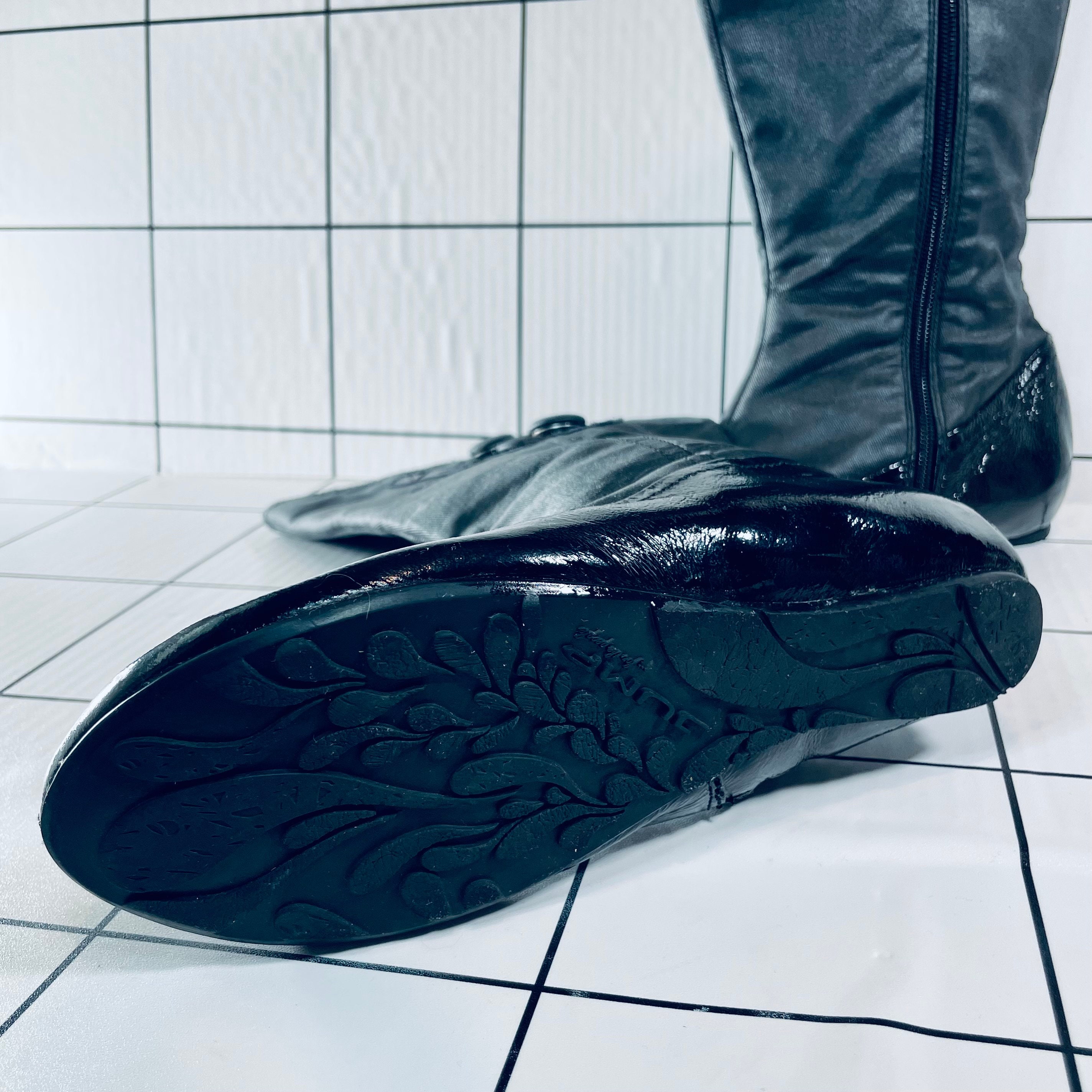 Y2K Steampunk/cosplay Black Spats Boots W9 - Etsy