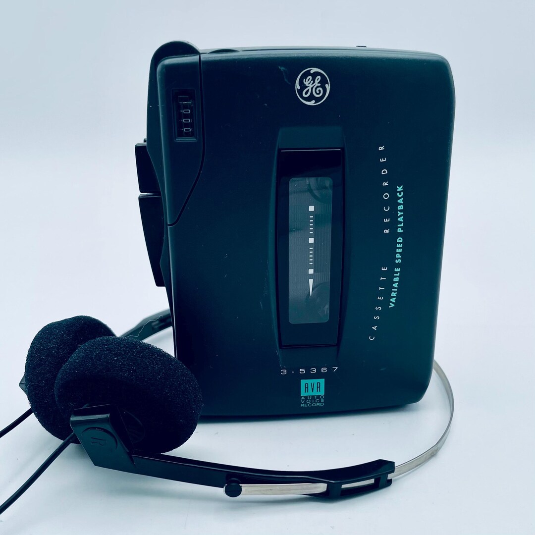 1990’s GE Portable Cassette Player Recorder With Headphones - Works ...