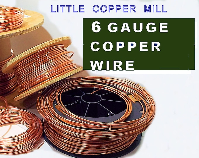 Round Copper Wire 6 Gauge .999 Pure Copper Wire 6 AWG - Etsy