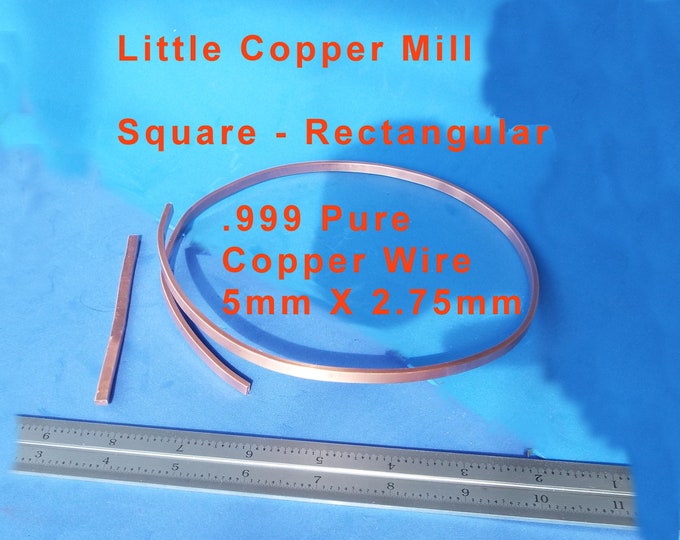 Flat / Rectangular Copper Wire 2.75 Mm Thick 5.0mm Wide 99.9% Copper ...