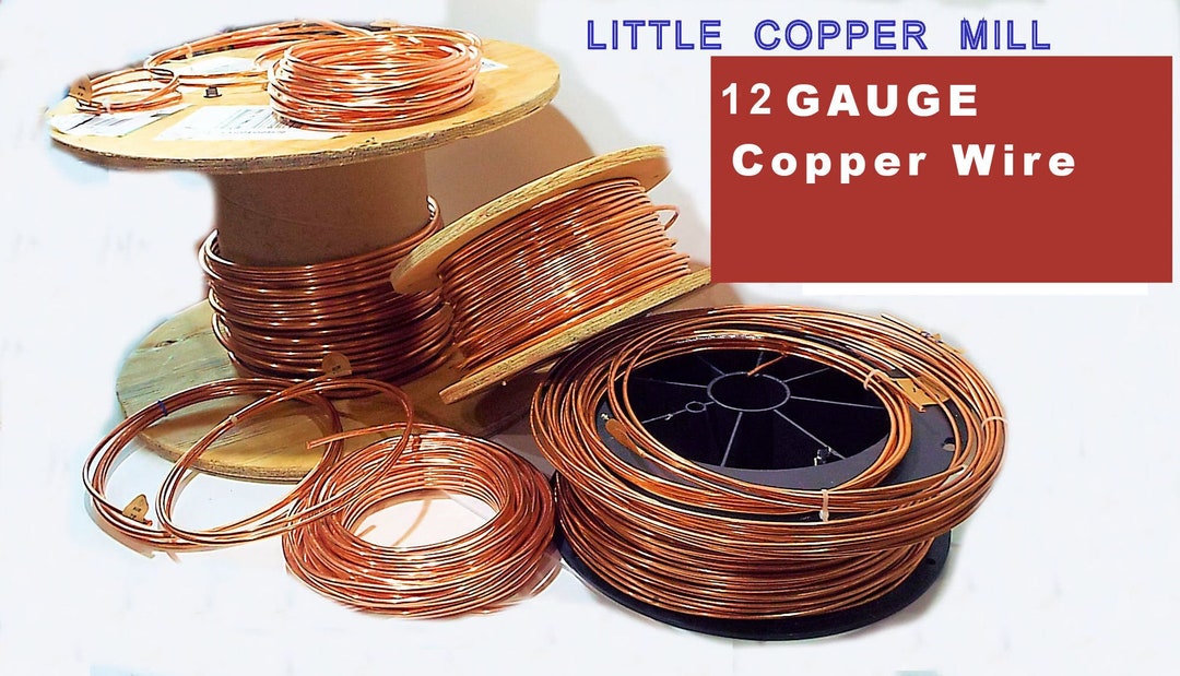 Round Solid Copper Wire 12 Gauge .999 Pure Copper 12 AWG - Etsy
