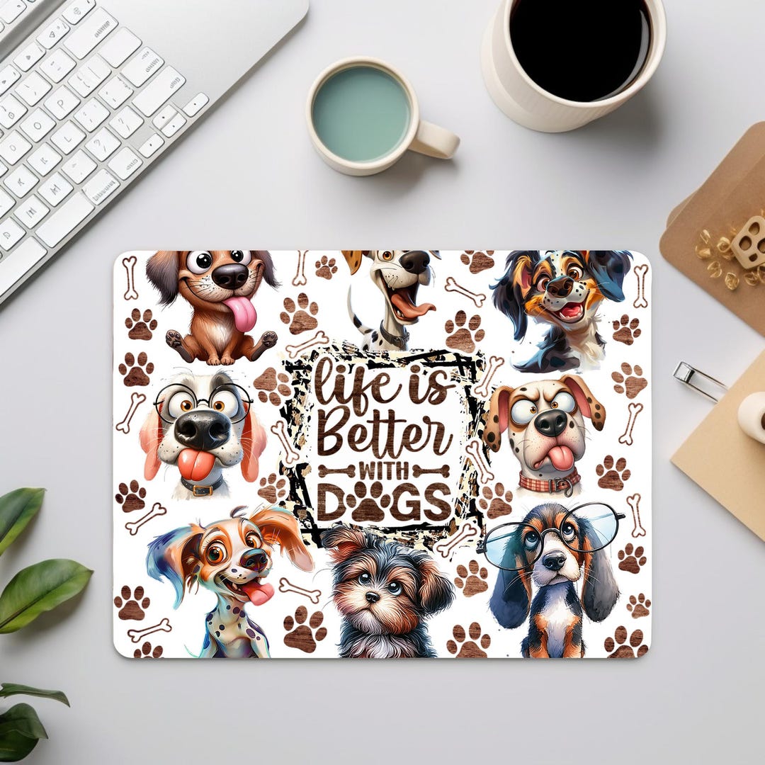 Life is Better With Lots of Dogs Personalized Mouse Pad, Personalized ...