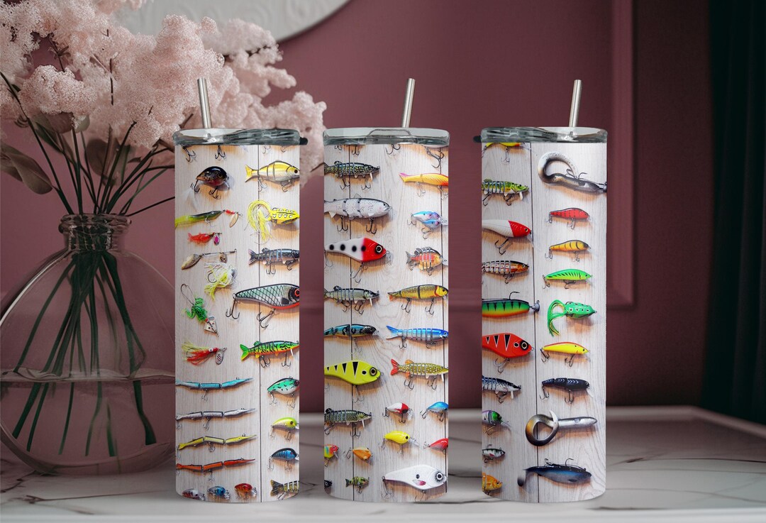 Pick A Colorful Bait Fish Personalized Custom Tumbler, Unique ...