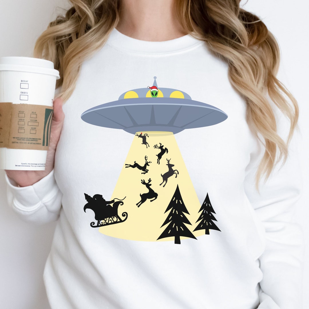 Christmas Sweater, Alien Christmas, UFO Ugly Christmas, Funny Christmas ...