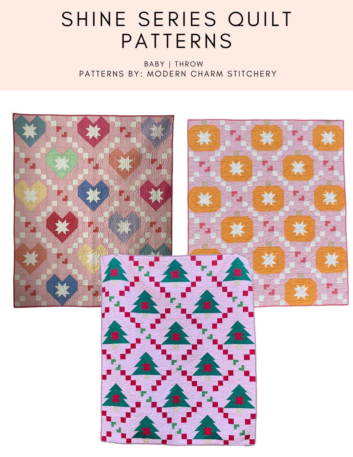 Shine Series Quilt Patterns-pdf Downloads - Etsy