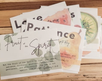 Fruit of the Spirit Flashcards for Kids & Toddlers Homeschool ...