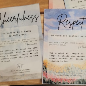 Character Cards - Etsy