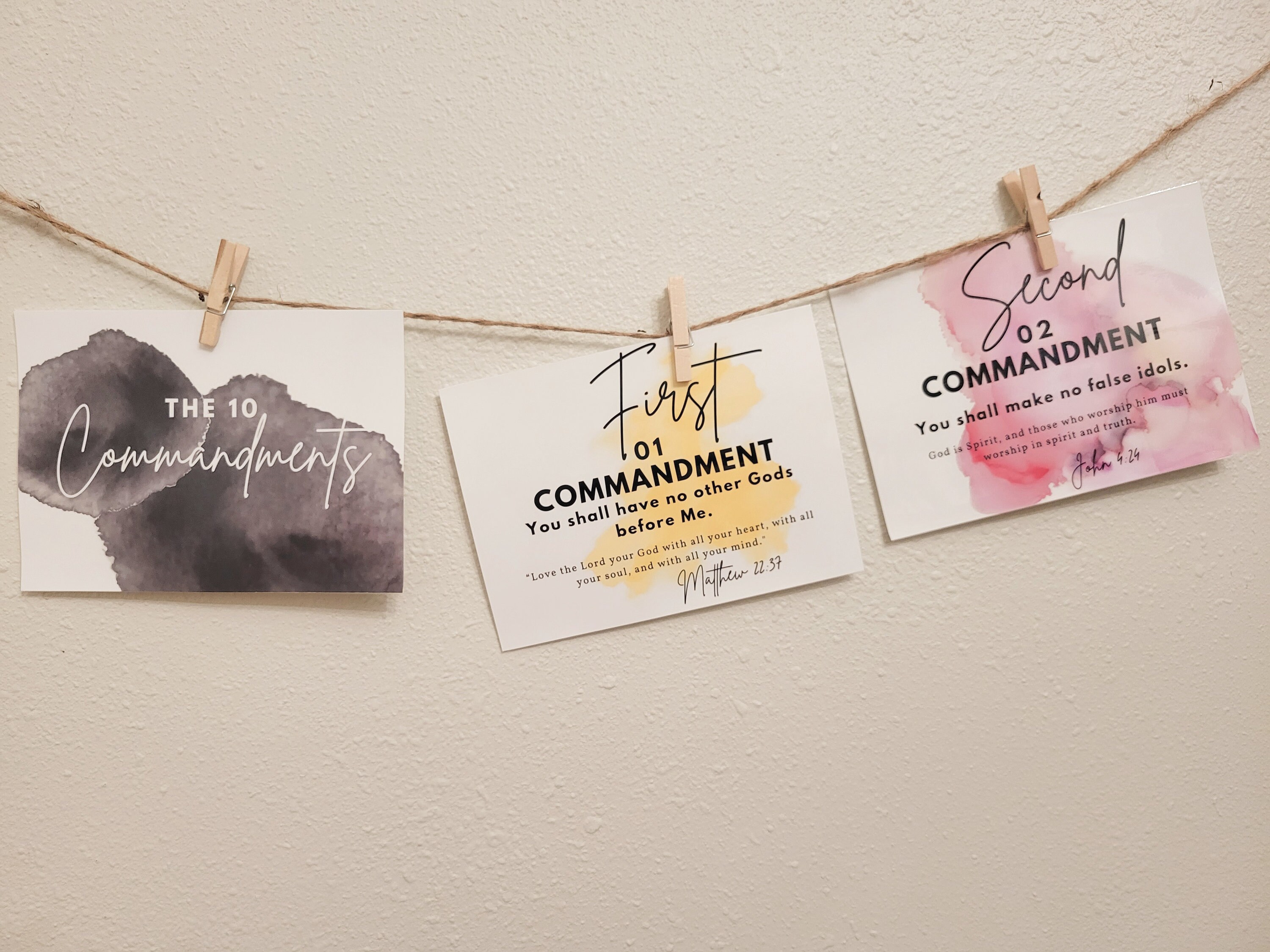 10 Commandment Flashcards - Etsy